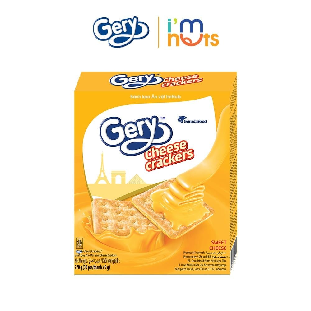 Bánh Quy Phô Mai Gery Cheese Crackers và Bánh Cuộn Gery Crunch Roll Ph ...