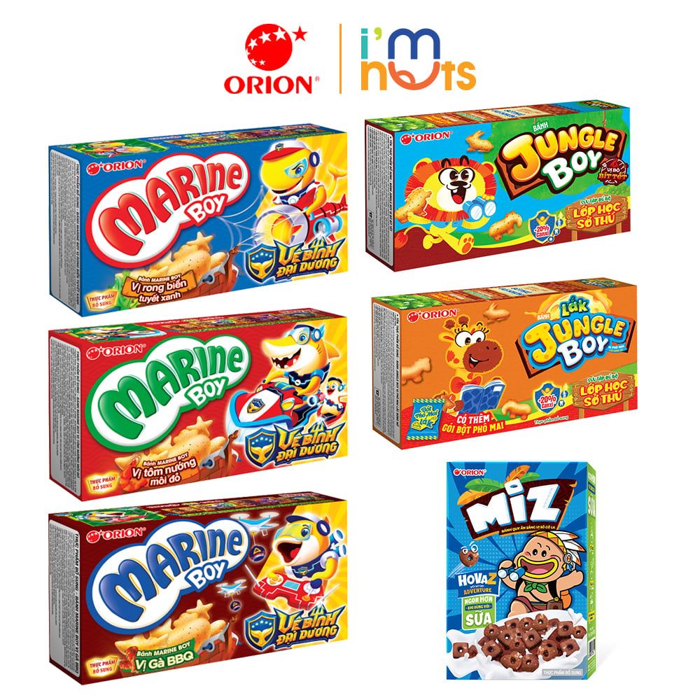 Snack Bánh cá Marine Boy và Bánh khủng long Jungle Boy Orion đủ vị ...