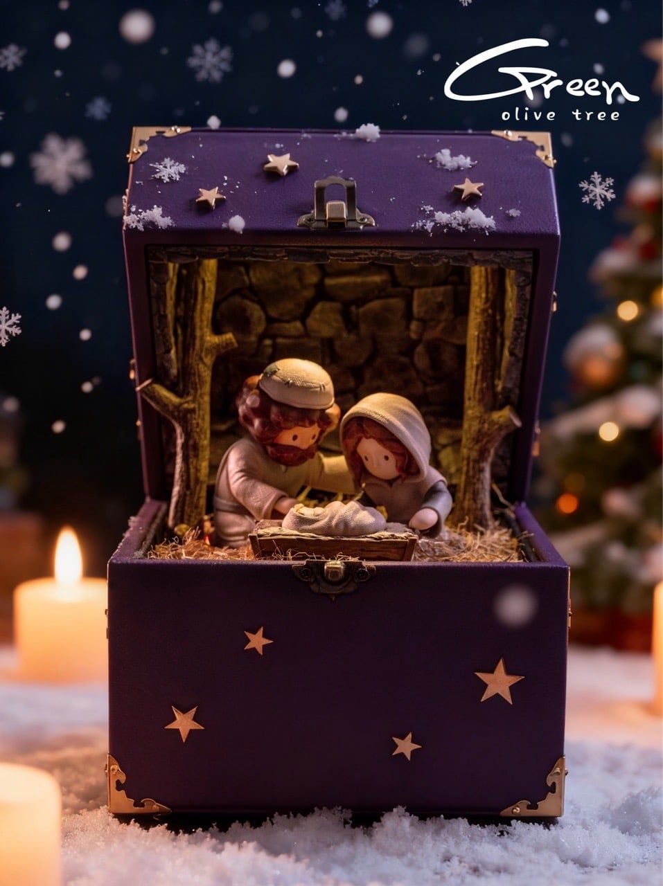 He was born in a Manger - Box Story - Green Olive Tree Studio – NZ Toys