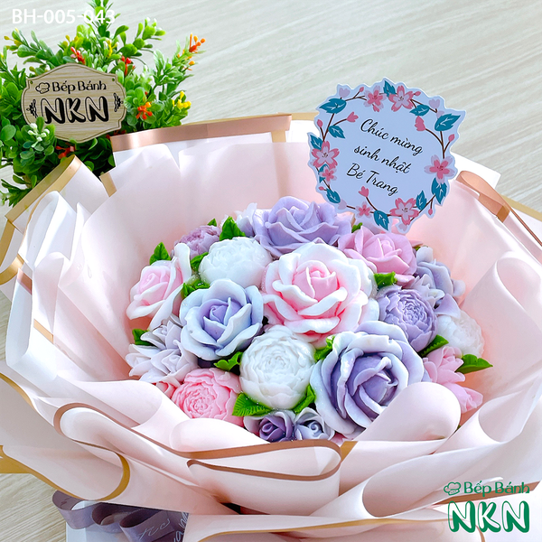 Bánh Bó Hoa Tone Tím (BH-005-043) – Bếp bánh NKN