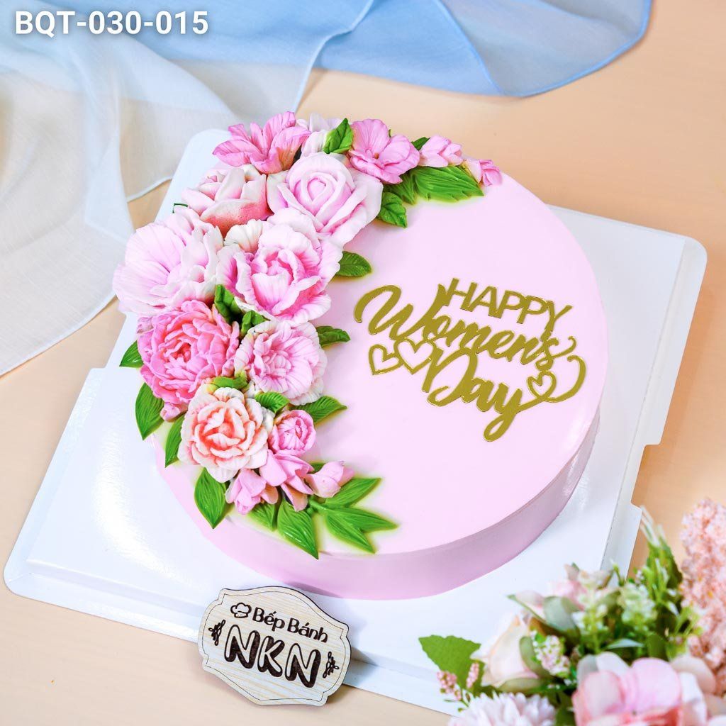 Bánh Quà Tặng 8/3 Hoa Hồng (BQT-030-015) – Bếp bánh NKN