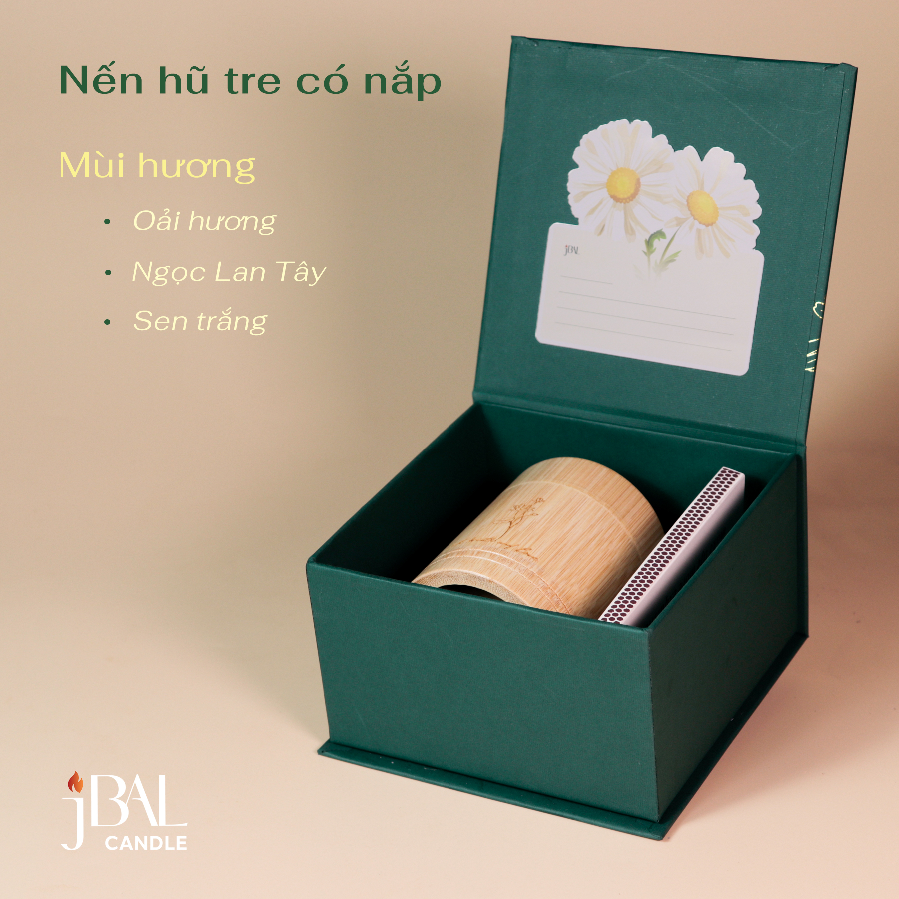 Hộp quà tặng nến thơm SELF LOVE - Hương thơm Ngọc Lan Tây & Xạ Hương