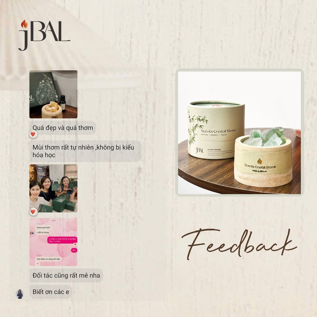 Set đá thơm khuếch tán tinh dầu thơm phòng jBAL