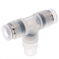 Đầu Nối Nhanh Khí Nén Dạng Chữ T Ren Ngoài Pisco PPB10-02-F-C (Bộ 1 sả ...