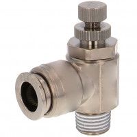 Van Tiết Lưu Khí Nén Bằng Đồng Mạ Niken Pisco KJSC10-02A-1-F (Bộ 1 sản ...