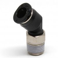 Đầu Nối Nhanh Khí Nén Dạng Cong 45° Ren Ngoài Pisco PLH6-01MW (Bộ 1 sả – Vật Tư Sài Gòn