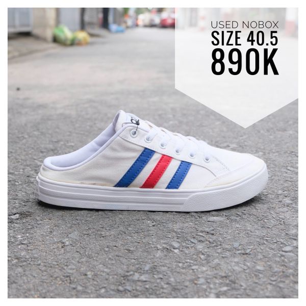 G2h Adidas VS Set Mule 'White Royal Blue Scarlet' - 40.5 - Giày bám bụi