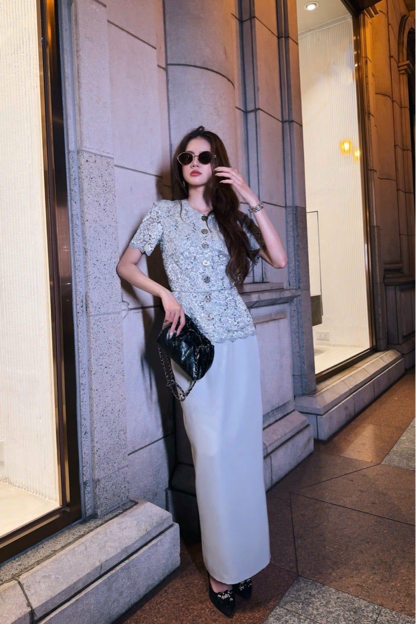 Chân váy xám Lê House GREY KATTIE