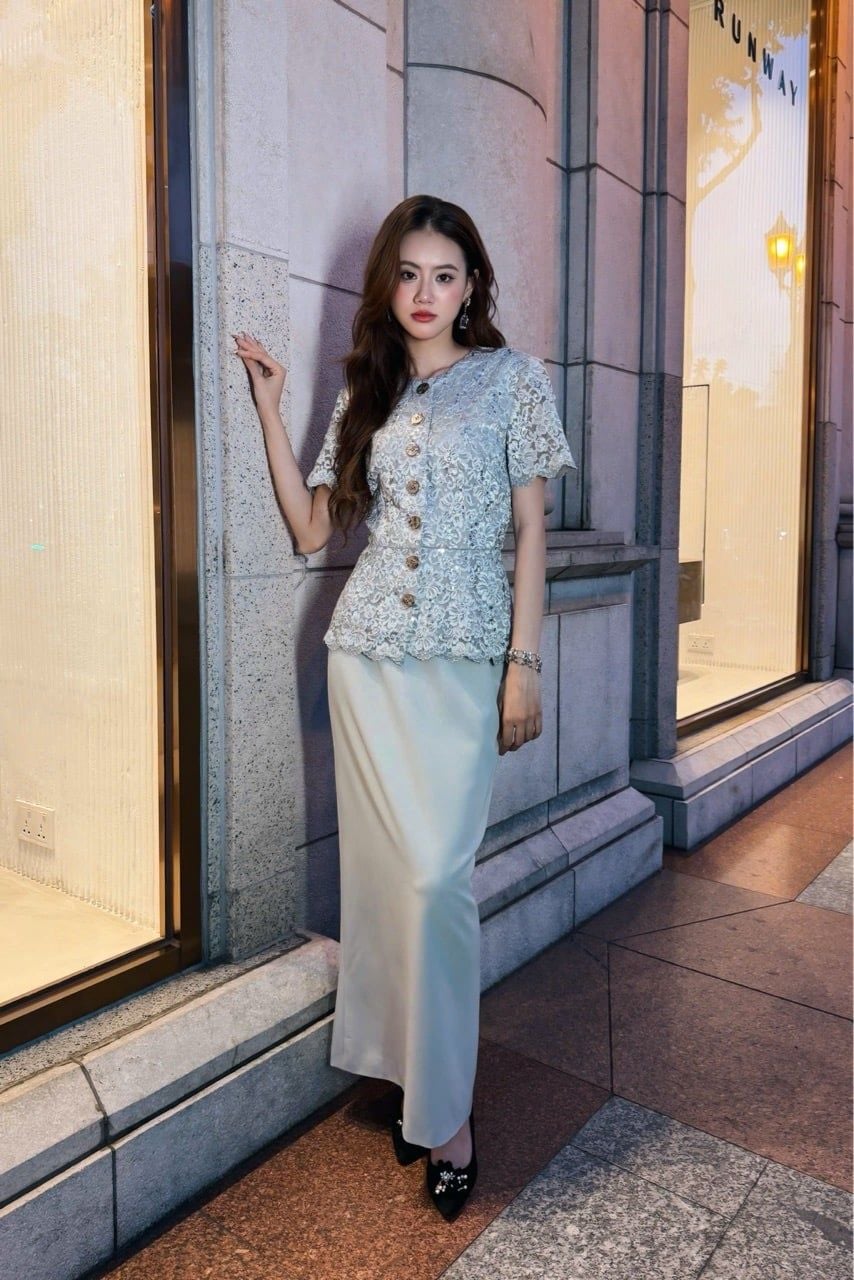 Chân váy xám Lê House GREY KATTIE