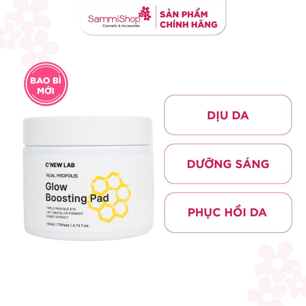 C'New Lab Toner Pad Real Propolis Glow Boosting Pad 140mlC'New Lab ...