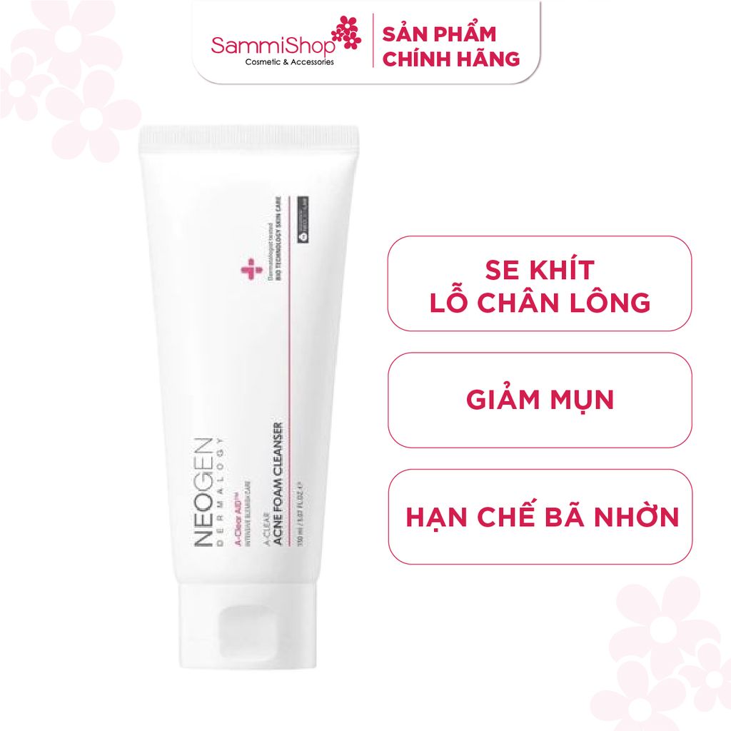Neogen Sữa rửa mặt dạng gel Cho Da Dầu Mụn Dermalogy A-Clear Acne Foam ...