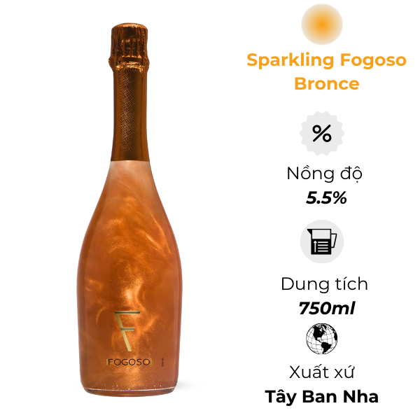 Rượu vang Sparkling Fogoso Bronce 750ml 5.5% – Thế Giới Soju