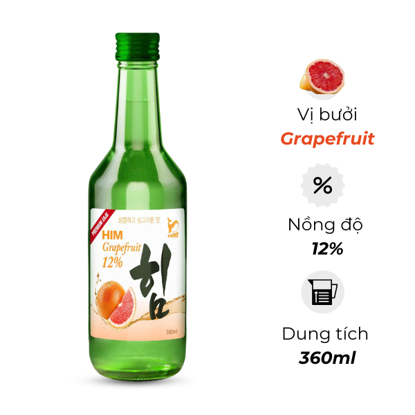 Rượu Soju Hàn Quốc Him vị Bưởi Grapefruit 360ml - Chính Hãng – Thế Giới ...