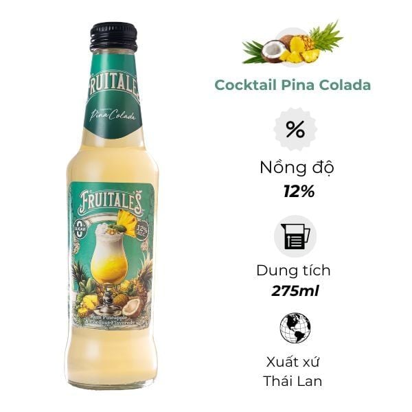 Cocktail Pina Colada Thái Lan 12% vol Chai 275 ml – Cỏ Sáu Lá Specialty