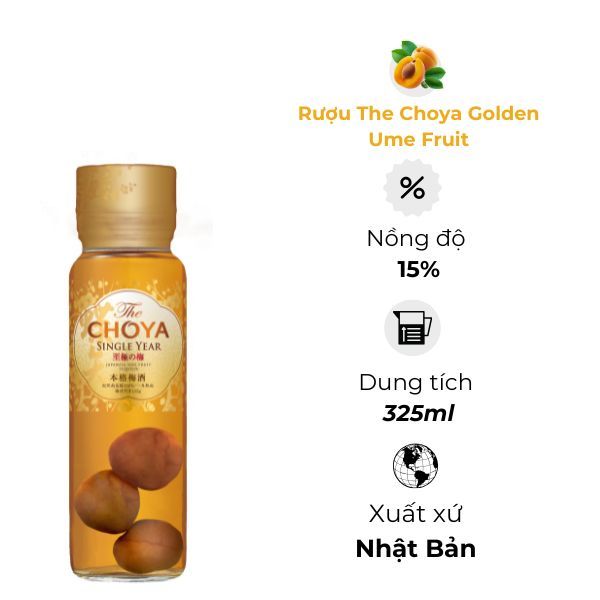 Rượu The Choya Golden Ume Fruit 325ml – Cỏ Sáu Lá Specialty