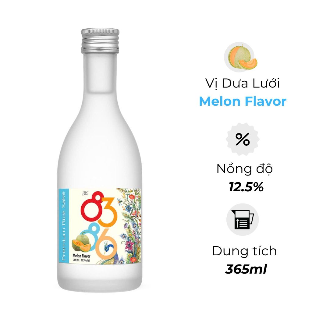 Premium Rice Sake - The 8386 rượu trái cây nhẹ độ vị dưa lưới – Cỏ Sáu ...