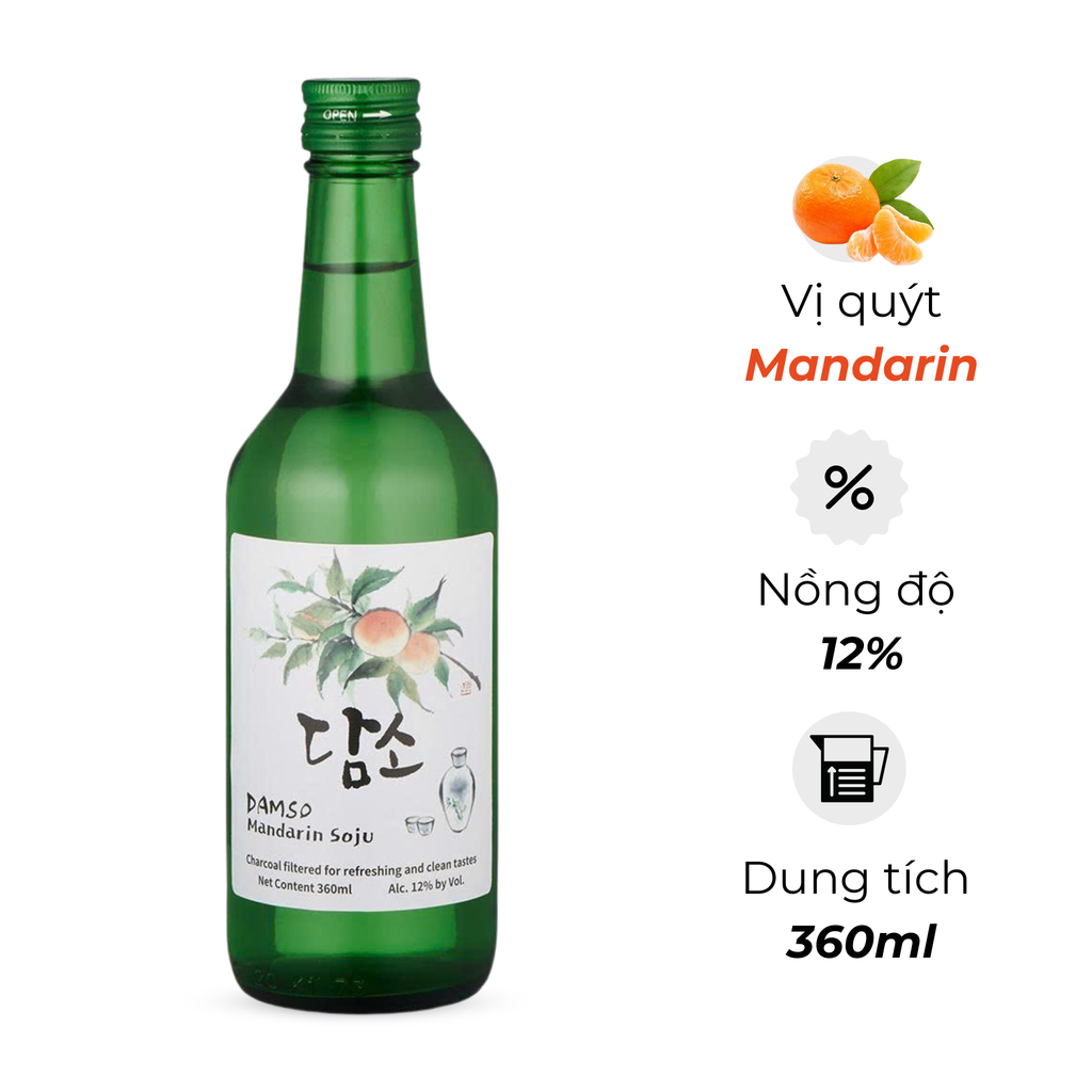 Rượu Soju Damso Vị Quýt- Sản Phẩm Mới Lạ Cho Tiệc Thêm Vui – Cỏ Sáu Lá ...