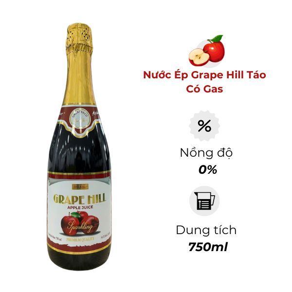 Nước Ép Grape Hill Táo Có Gas - Chai 750ml 0% – Cỏ Sáu Lá Specialty