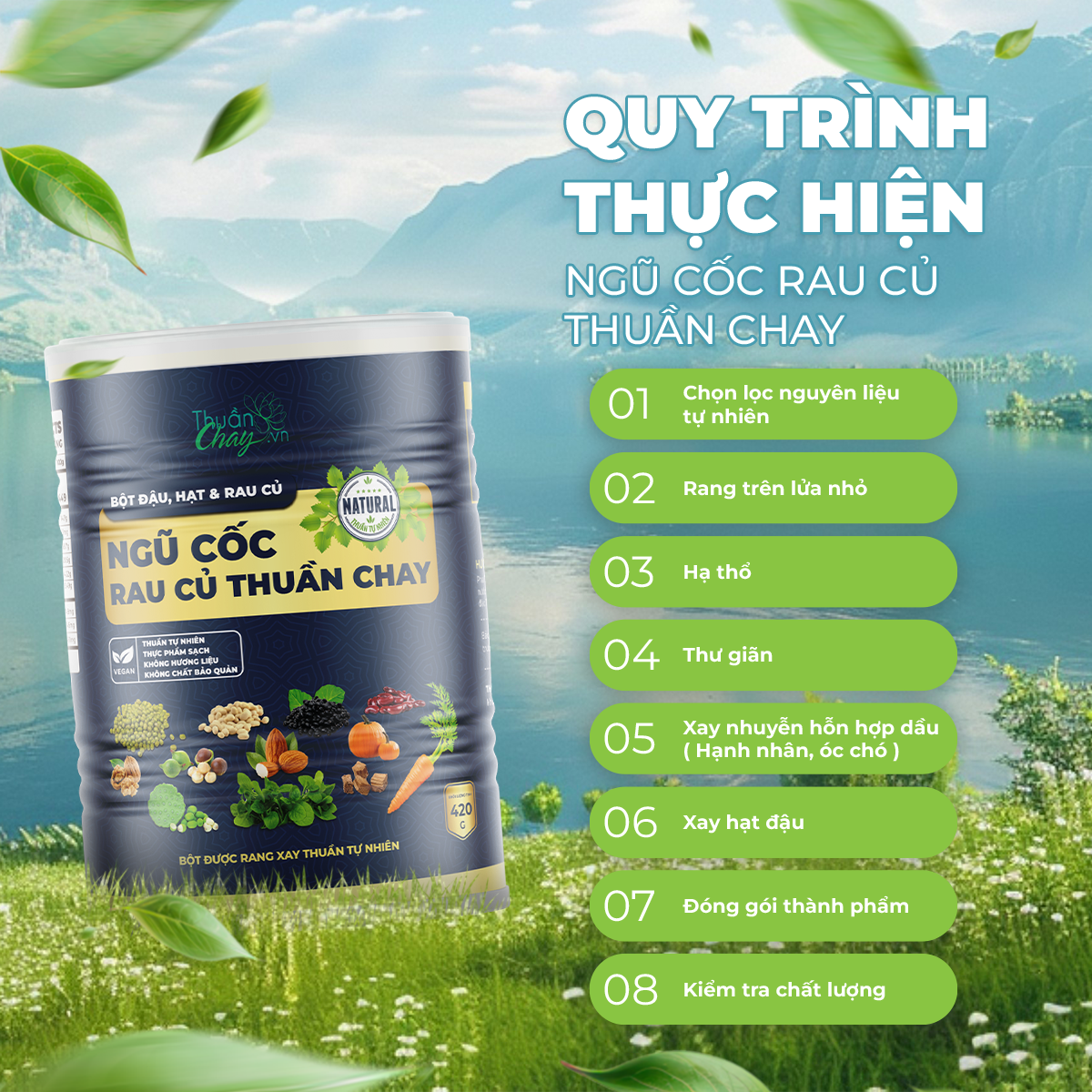 Ngũ Cốc Rau Củ Thuần Chay 420g – Thuần Chay | ThuanChay.vn