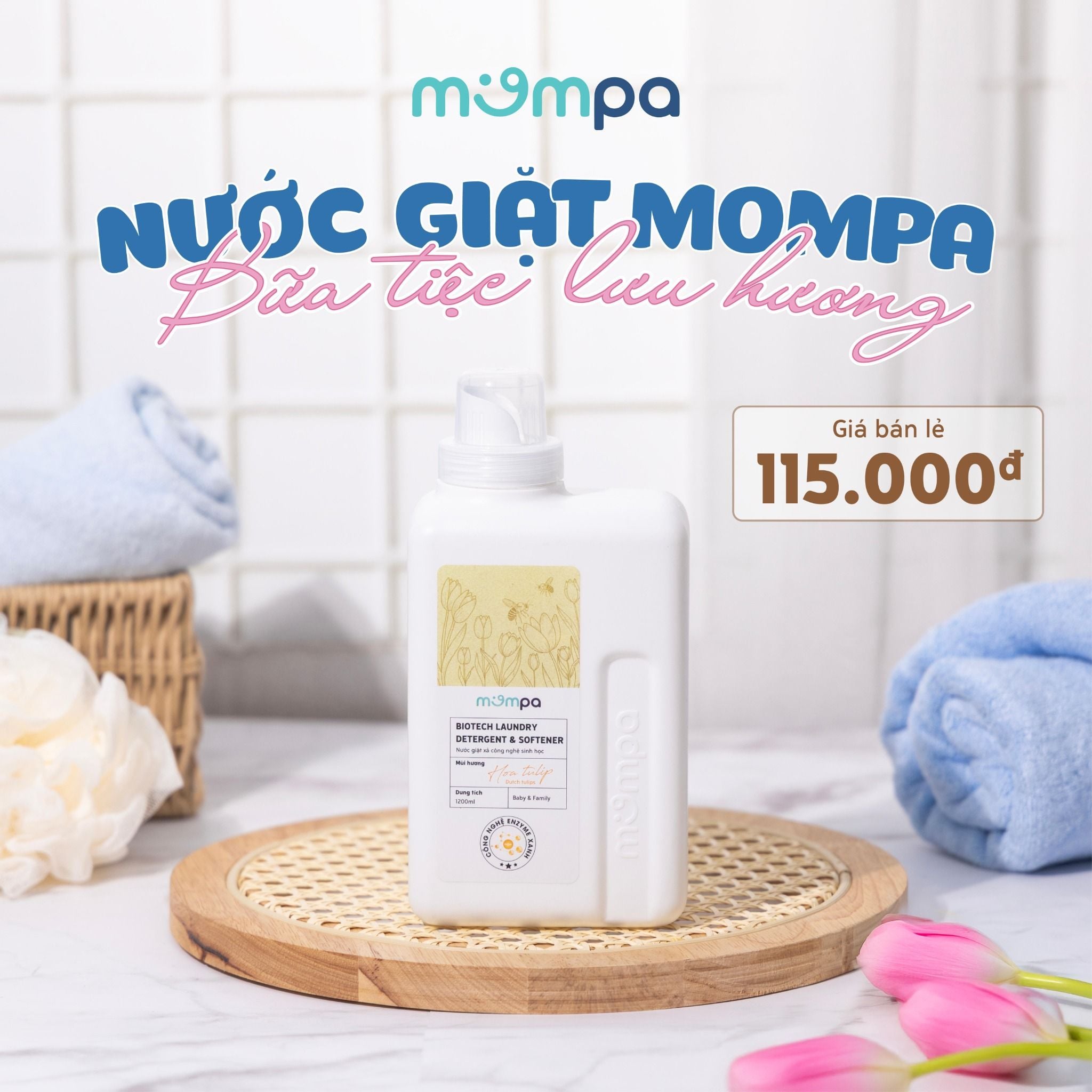 Nước giặt MOMPA phiên bán 1,2 lít - mompa