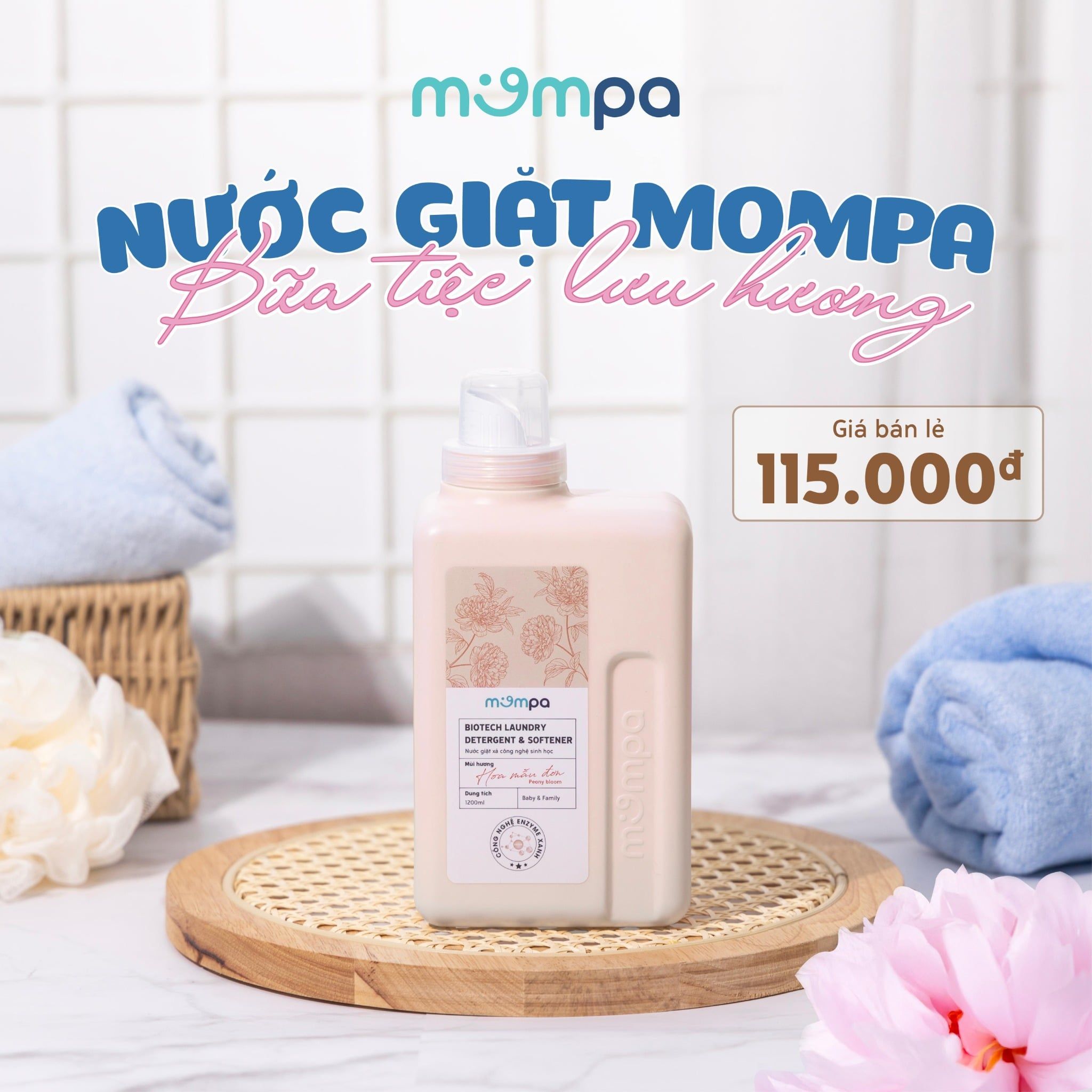 Nước giặt MOMPA phiên bán 1,2 lít - mompa