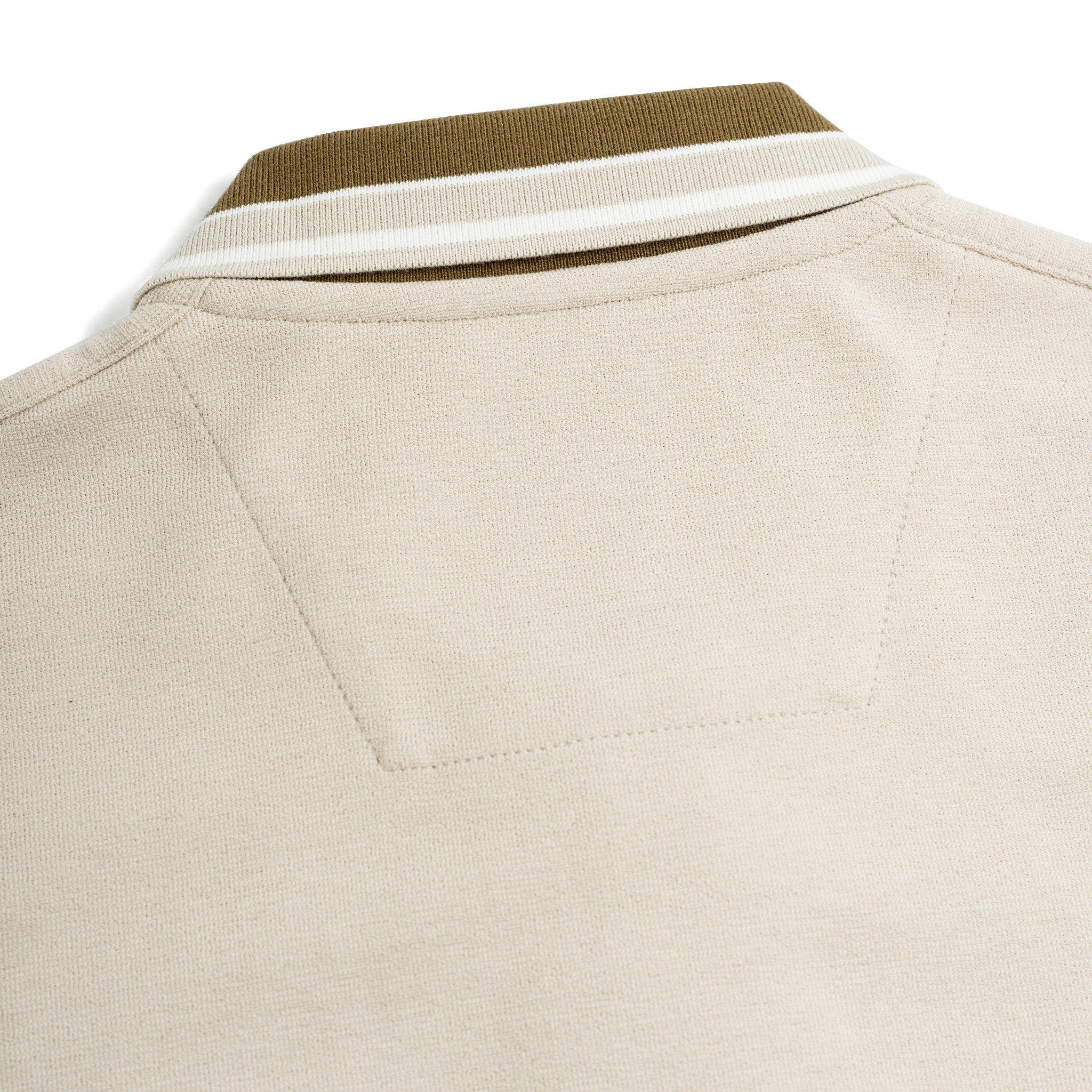 Áo Thun Polo By Cotton 2Layer Nâu Nhạt Phối Bo