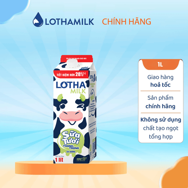Sữa Tươi Thanh Trùng hộp 1L - LothaMilk
