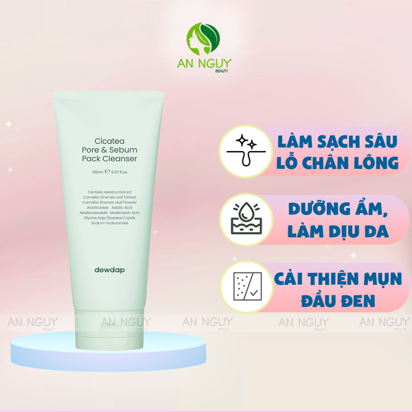 Sữa Rửa Mặt 2 In 1 Dewdap Cicatea Pore & Sebum Pack Cleanser Làm Sạch ...