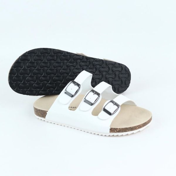 Dép đế trấu birken nam nữ 3 khóa đế EVA da tổng hợp size 35 - 43 unise