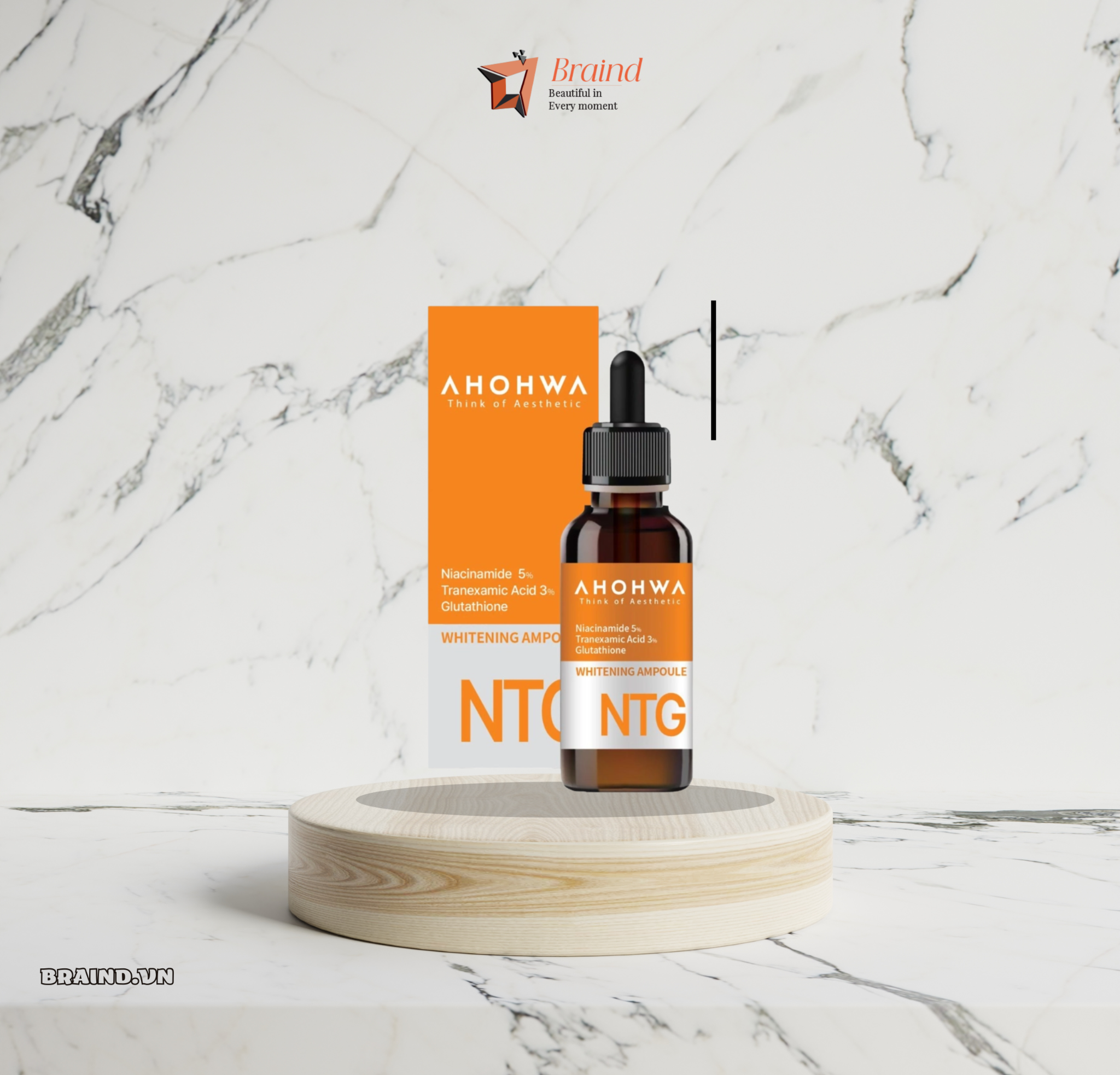 Tinh chất dưỡng trắng, mờ thâm nám Ahohwa Whitening Ampoule NTG (30ml ...