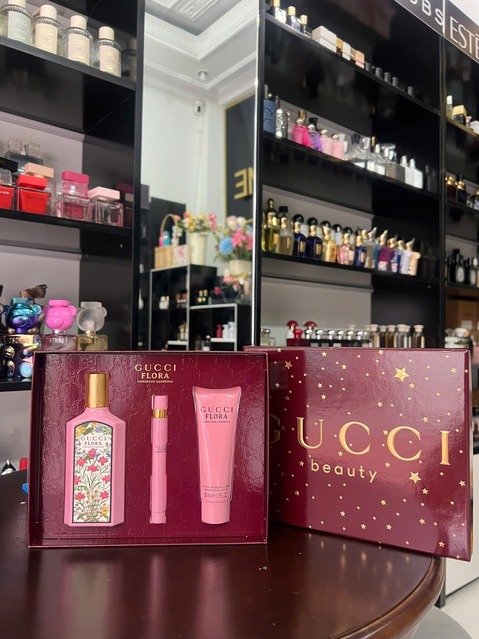 Gift Set Gucci Flora Gorgeous Gardenia Eau de Parfum 3pcs ( EDP 100ml ...