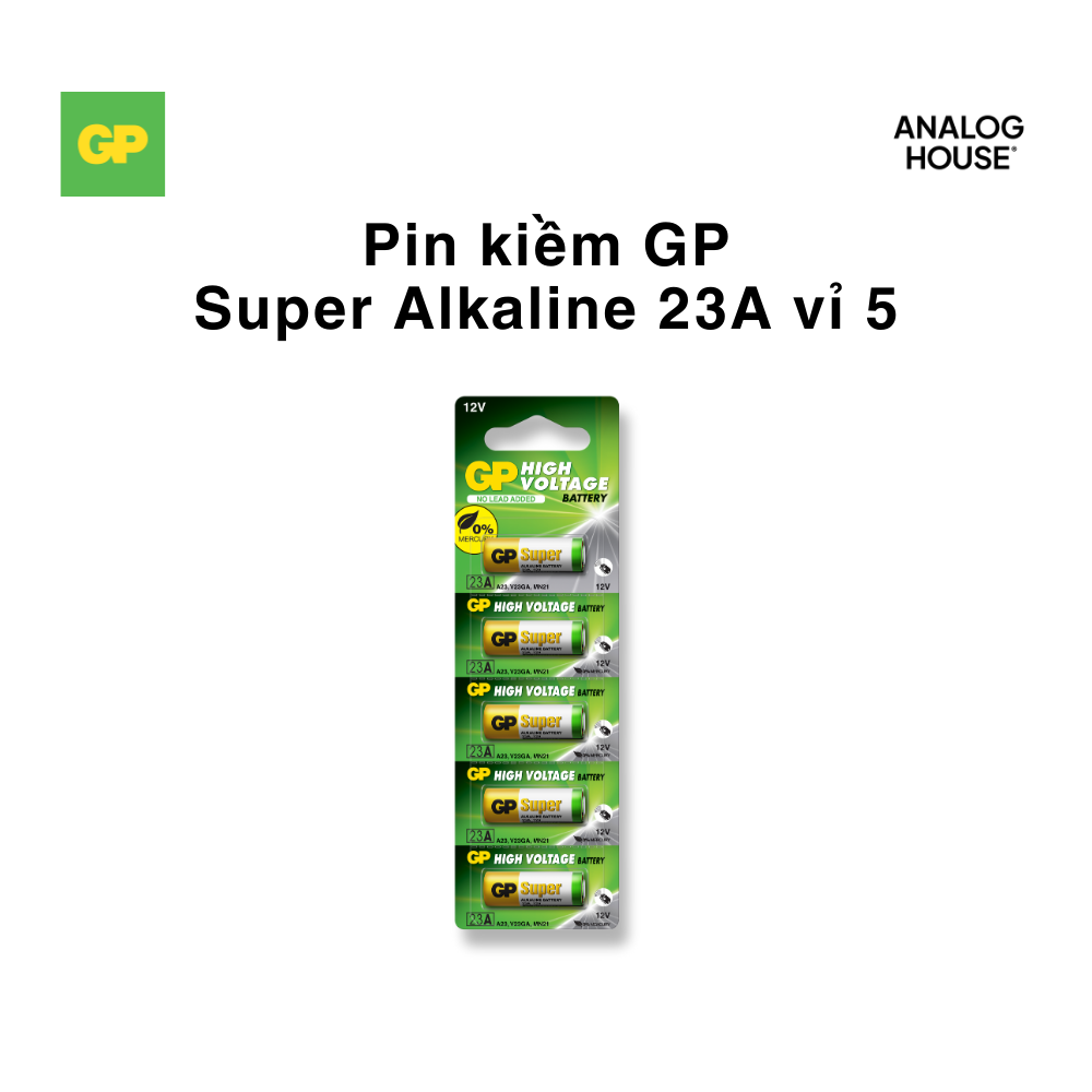 Pin GP Alkaline Super A23 23A 12V chính hãng, pin cửa cuốn giá tốt