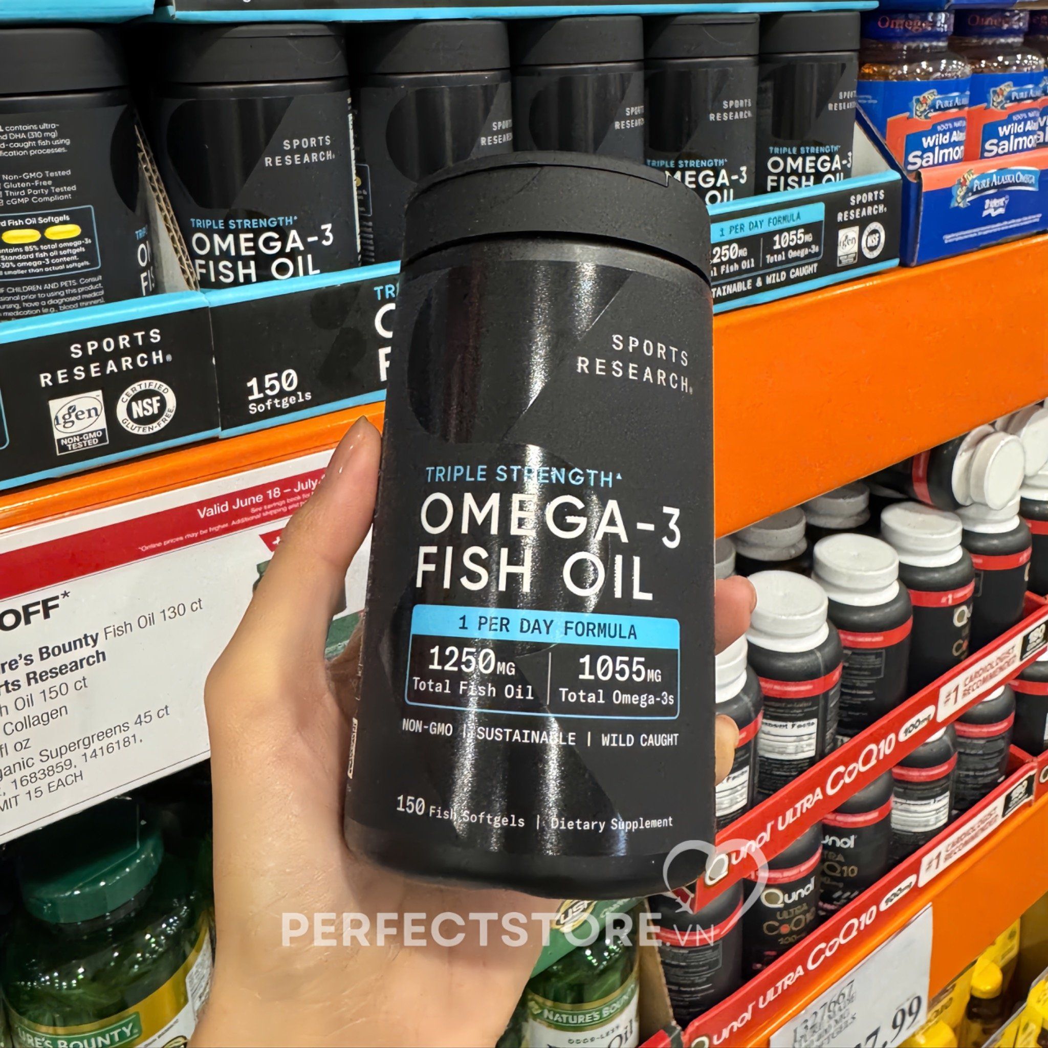 Dầu cá Sports Research Omega-3 Fish Oil | Triple Strength 150 Viên của ...