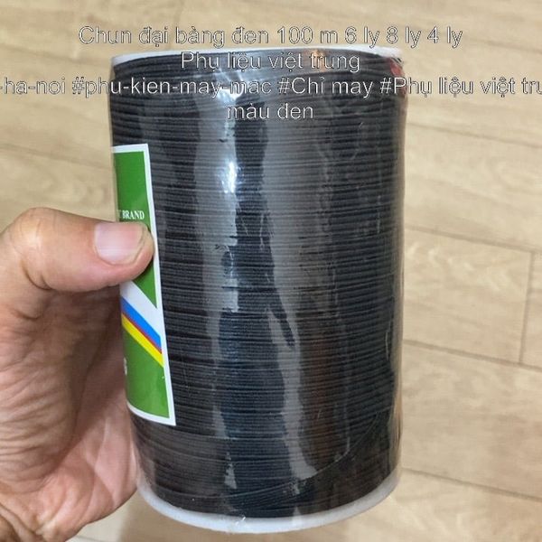 Chun Đại Bàng Đen 8mm (cuộn 100m) #plch01012a - PHỤ LIỆU VIỆT TRUNG