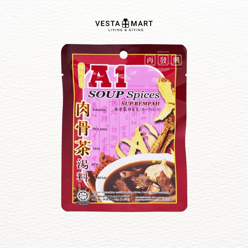 Hộp 12 Gói Gia Vị Nấu Canh Sườn Bak Kut Teh A1 gói 35g Chuẩn Vị ...