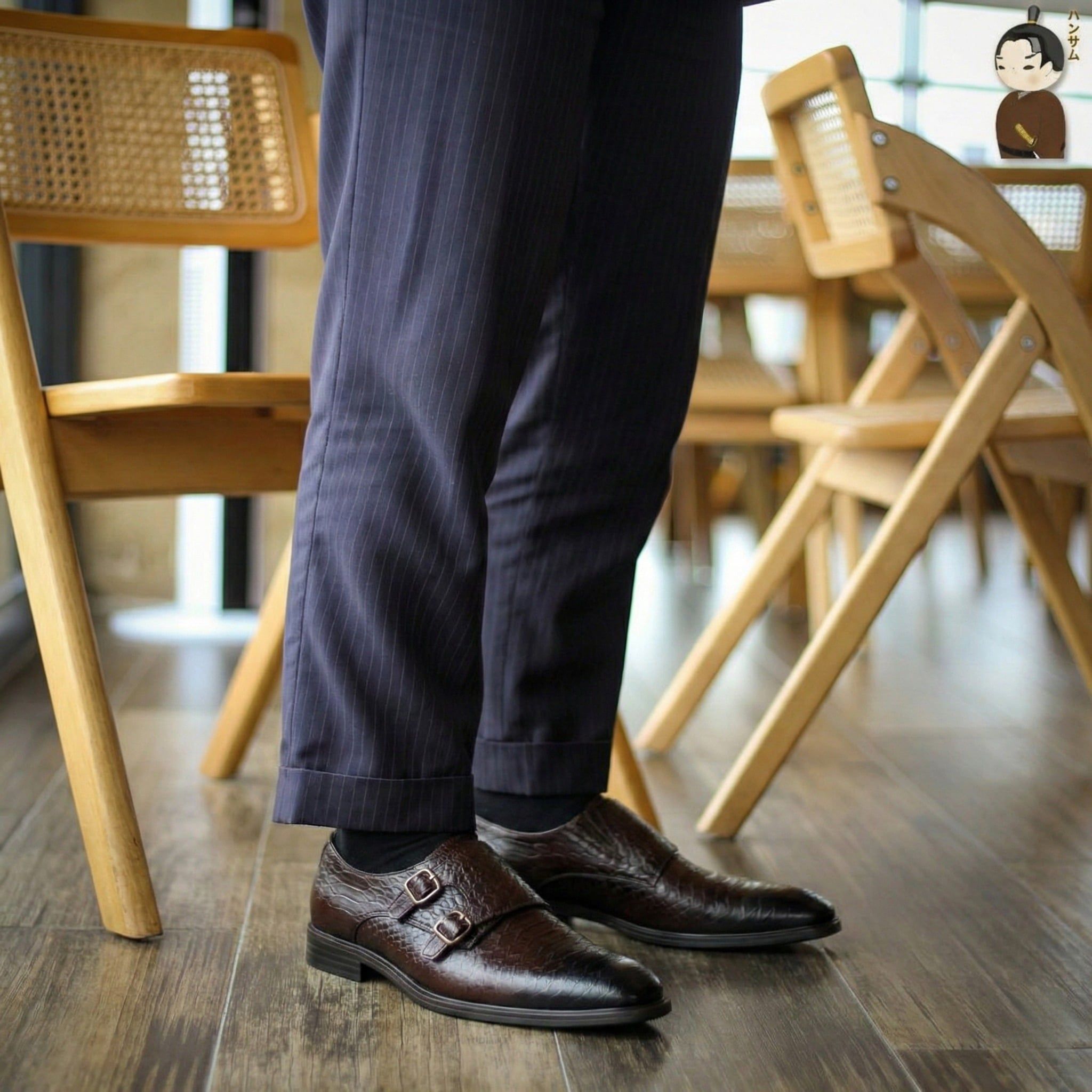 Giày tăng chiều cao nam Hansamu Shin DGD18 Nâu 6cm - Monk – Kirei & Hansamu