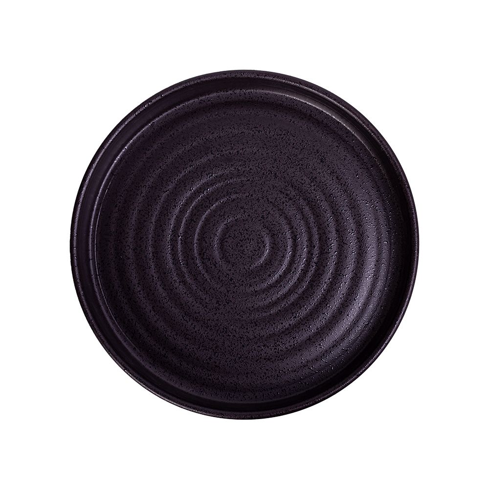 Noir - Round Deep Plate 24 x 4.5cm - Khay tròn sâu 24 x 4.5cm đen khôn ...