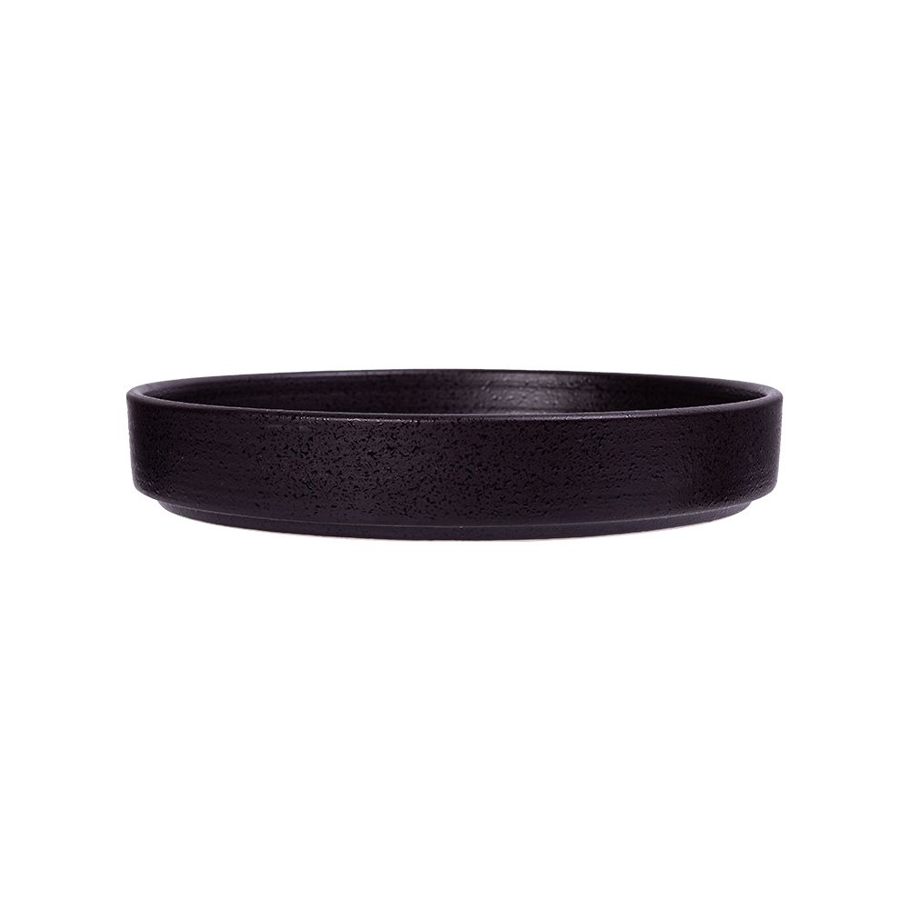 Noir - Round Deep Plate 24 x 4.5cm - Khay tròn sâu 24 x 4.5cm đen khôn ...