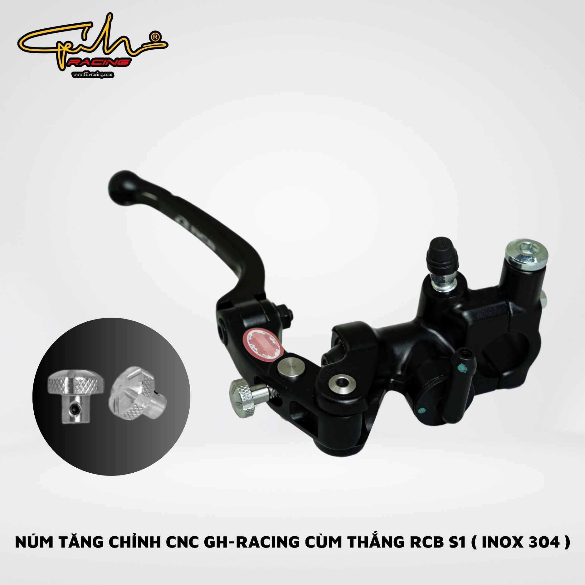 NÚM CNC TĂNG CHỈNH GH-RACING CÙM THẮNG RCB S1 ( INOX 304 )