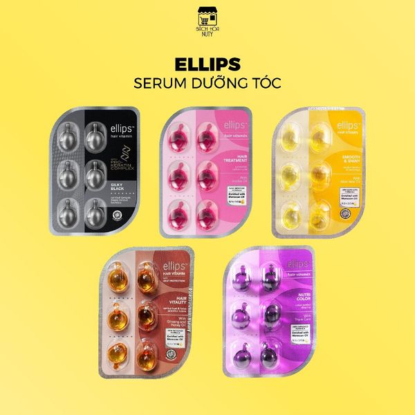 Serum Dưỡng Tóc Cho Tóc Nhuộm Ellips Hair Vitamin Moroccan Oil Nutri C