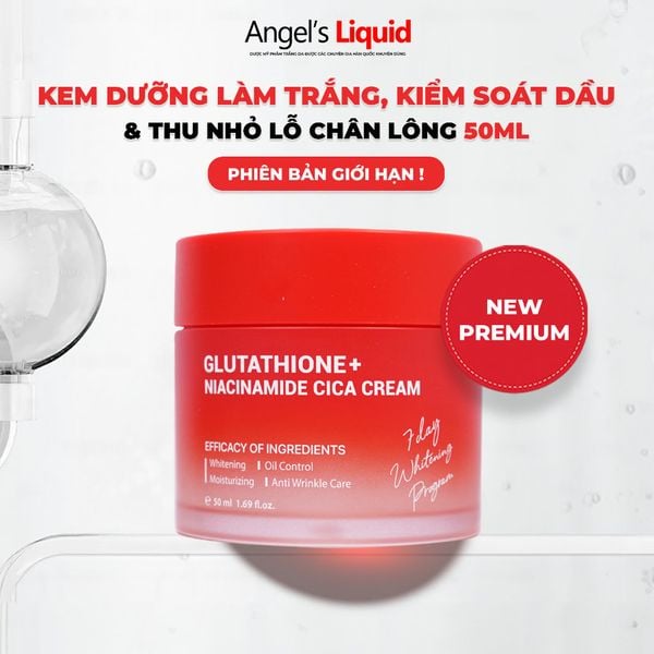 Kem dưỡng Trắng, loại bỏ dầu nhờn Angel Liquid Glutathione Niacinamide
