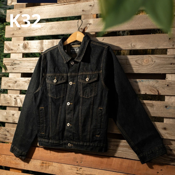 Áo Khoác Jean Nhật K32 – Selvedge Denim, Form Crop Thời Thượng – Just Men
