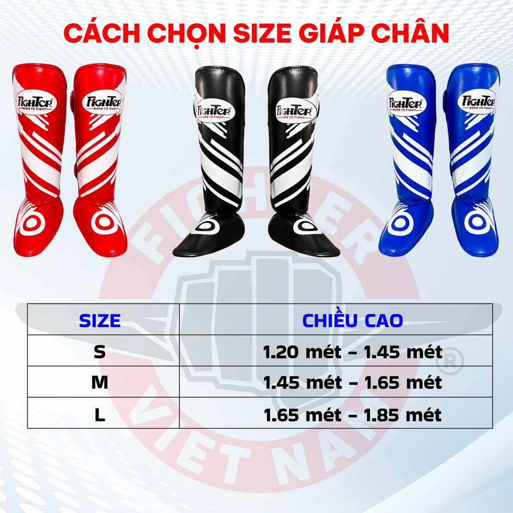 Giáp Chân Fighter K1 - Xanh, Đỏ