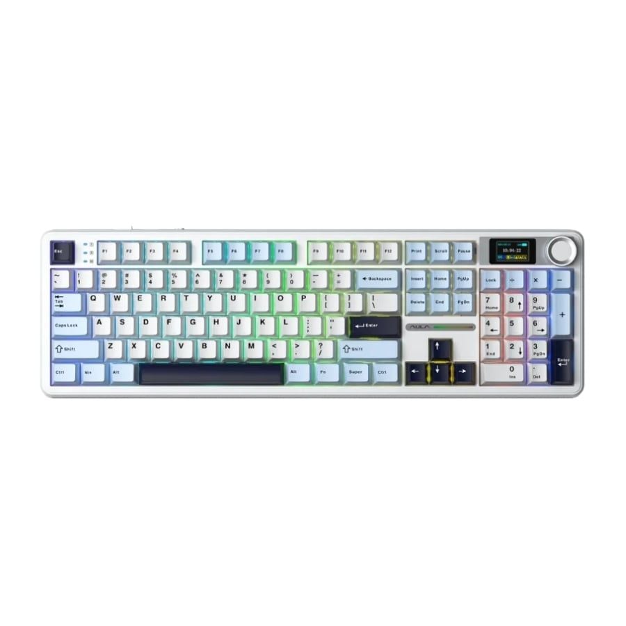 Bàn phím AULA F108 Pro (Xanh dương trắng tím đậm/ Reaper switch) F1080 ...