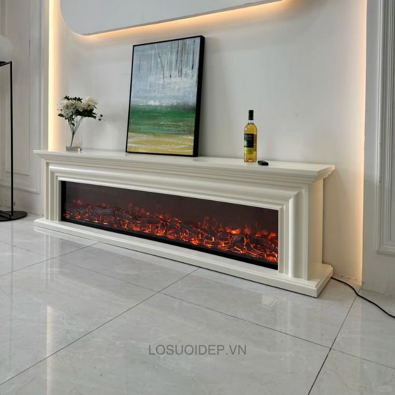 Kệ tivi hiện đại có lò sưởi điện LT246– Thanh Nụ - Lò sưởi trang trí