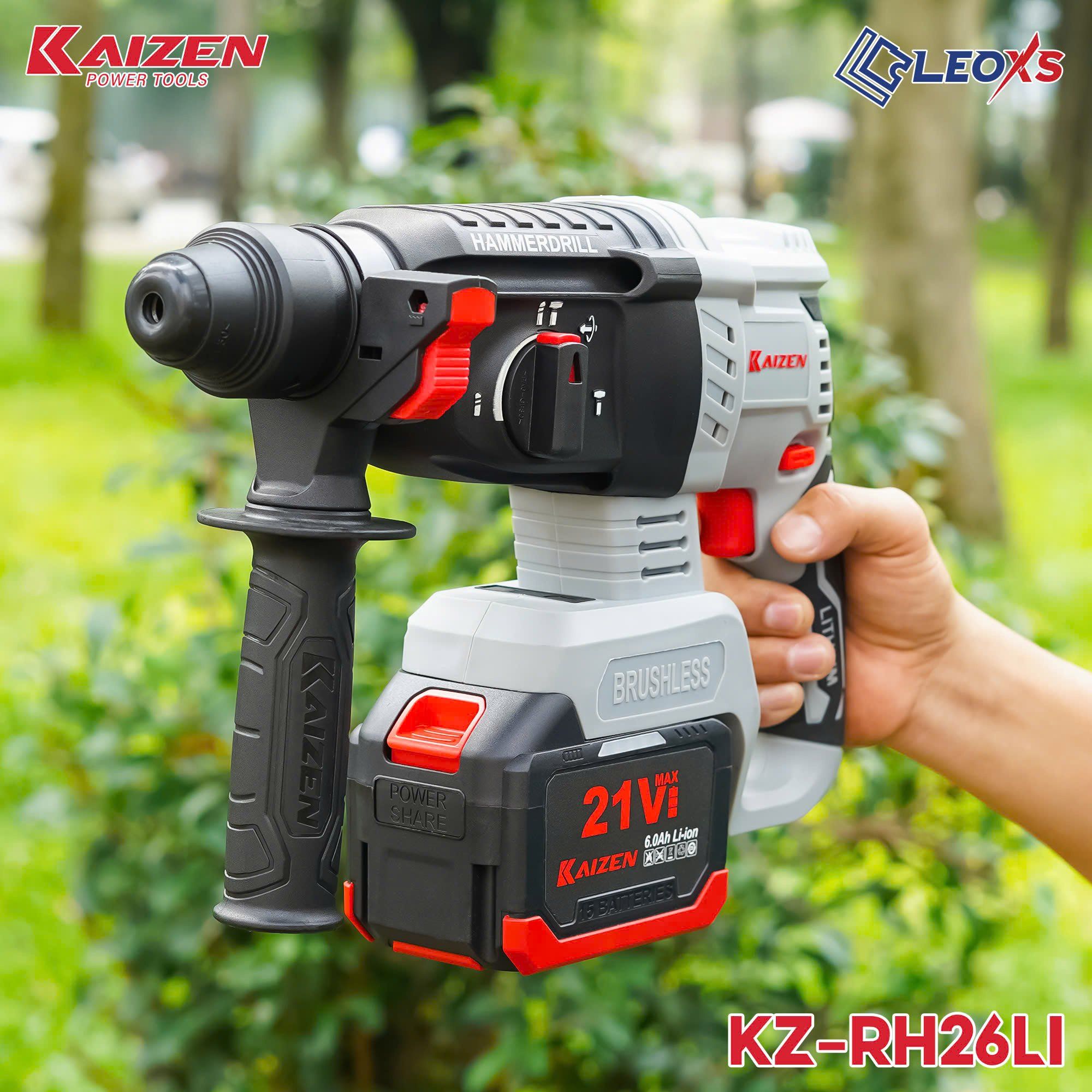 KHOAN BÊ TÔNG PIN 21V CHÂN PHỔ THÔNG CHÍNH HÃNG KAIZEN - MODEL MỚI KZ- – Kaizenpowertools.vn