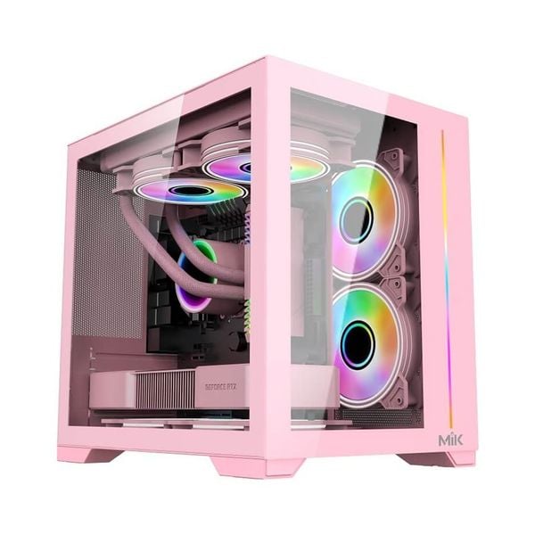 Vỏ Case MIK LV12 Mini Elite - M-ATX (Pink) (No Fan)– Máy Tính Nhơn ...