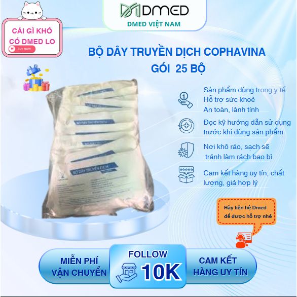 Bộ dây truyền dịch cophavina (g/25bộ) – DMED Việt Nam