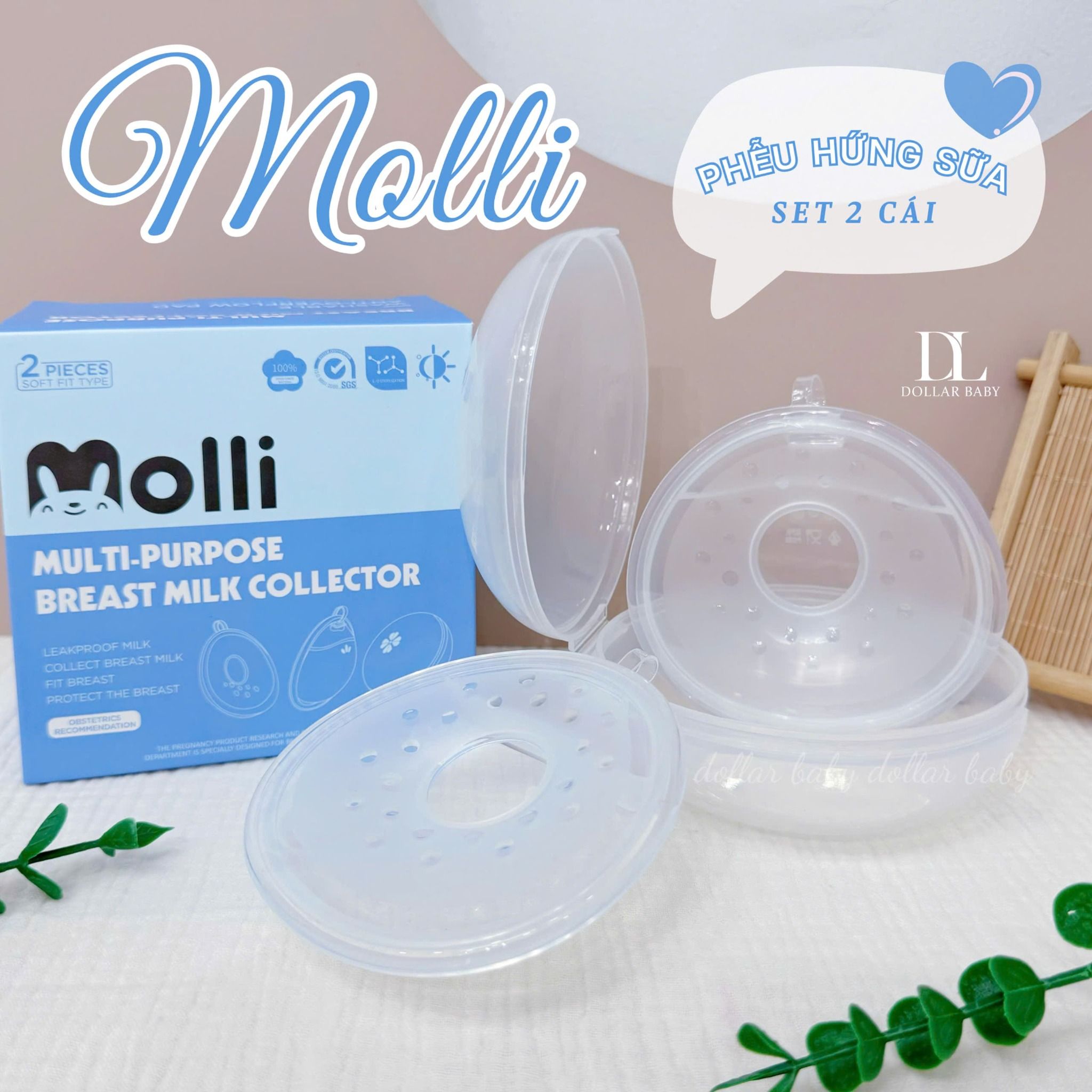 Phễu Hứng Sữa Molli MOL3006 – Dollar Baby