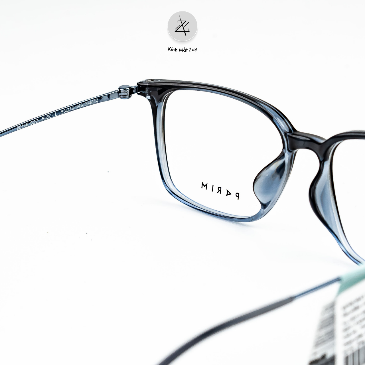 Gọng kính Parim 85146 dáng Vuông Tr90 titanium fullbox chính hãng – Kính mắt Zay